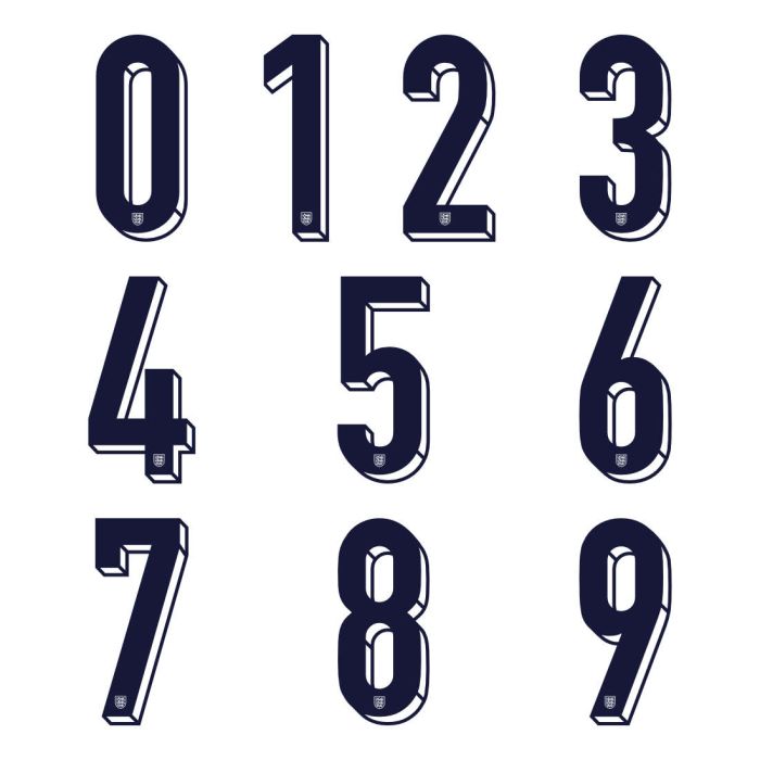 Football Shirt Number Font Uk